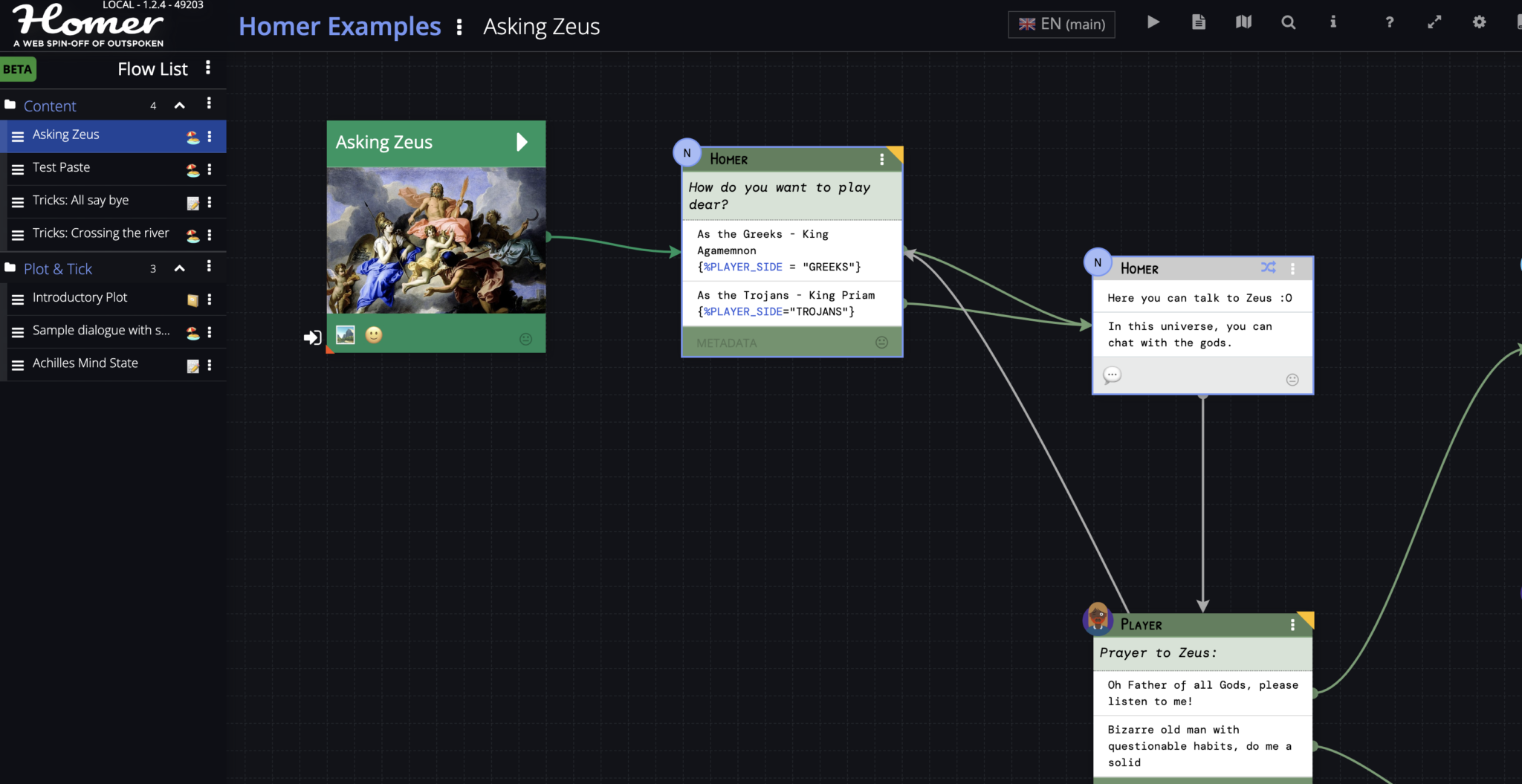 Homer - The Story Flow Editor